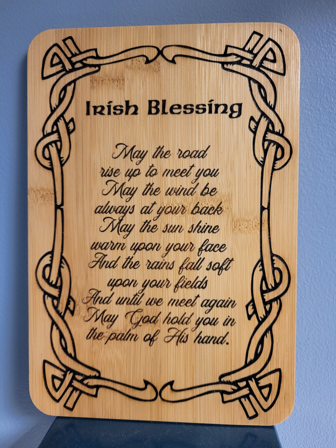 Irish Blessing Wooden Plaque Cutting Board, May the Road Rise up to ...