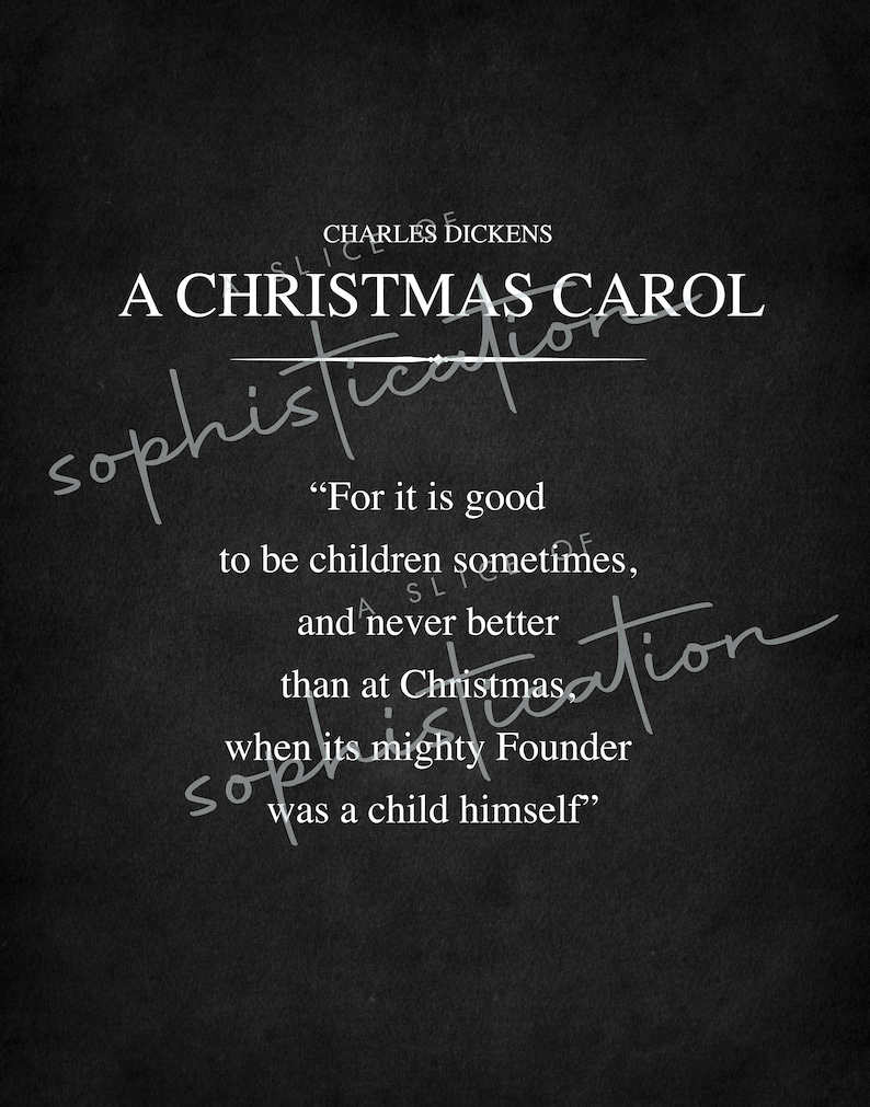 Charles Dickens - A Christmas Carol Quote . Printable Sign | Digital ...