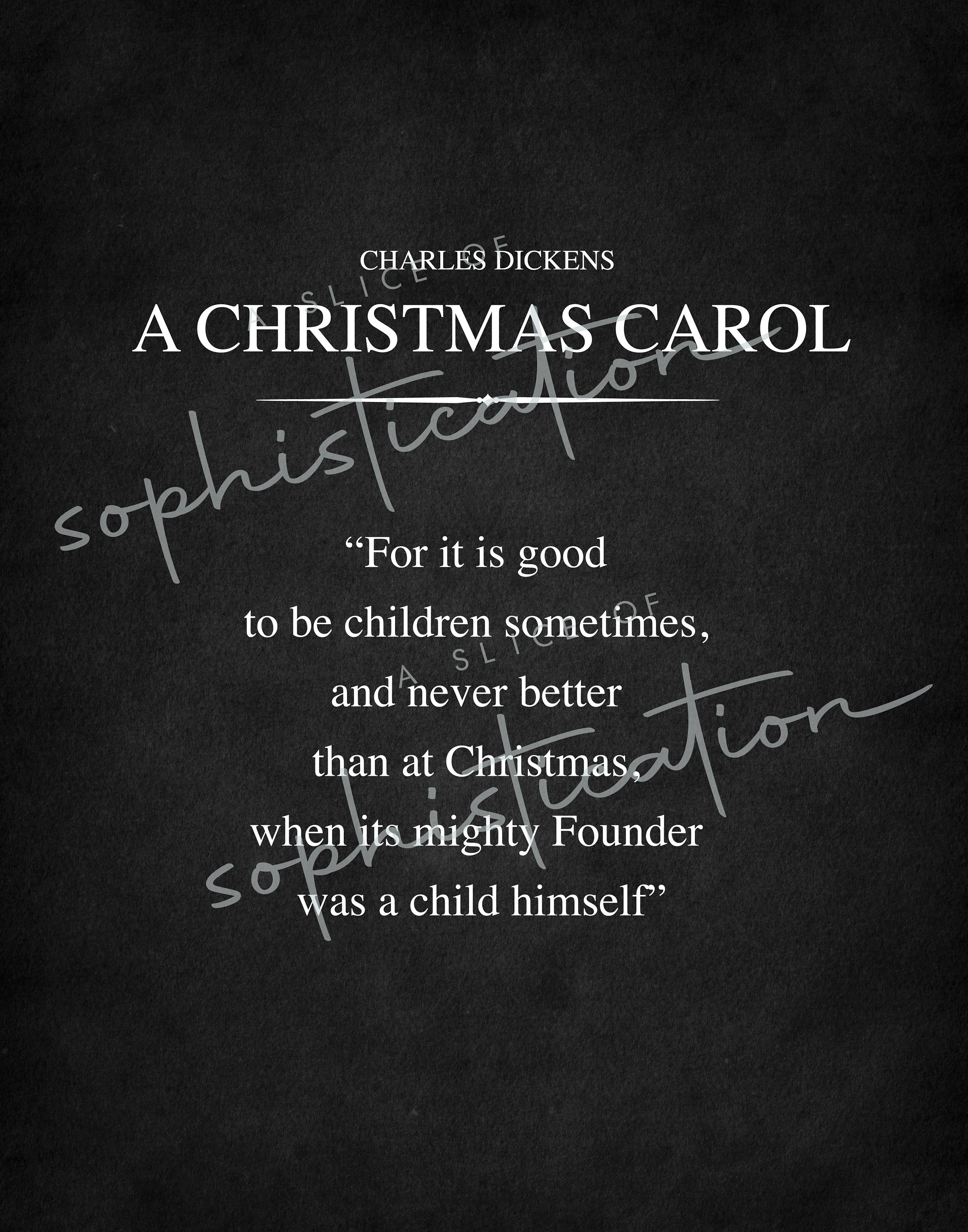 Charles Dickens - A Christmas Carol Quote . Printable Sign | Digital ...