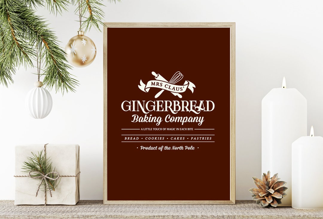 Gingerbread Baking Company Printable I Instant Download - Etsy