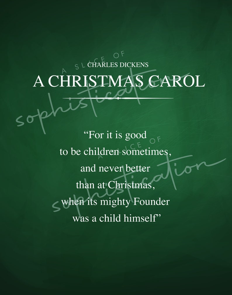 Charles Dickens - A Christmas Carol Quote . Printable Sign | Digital ...