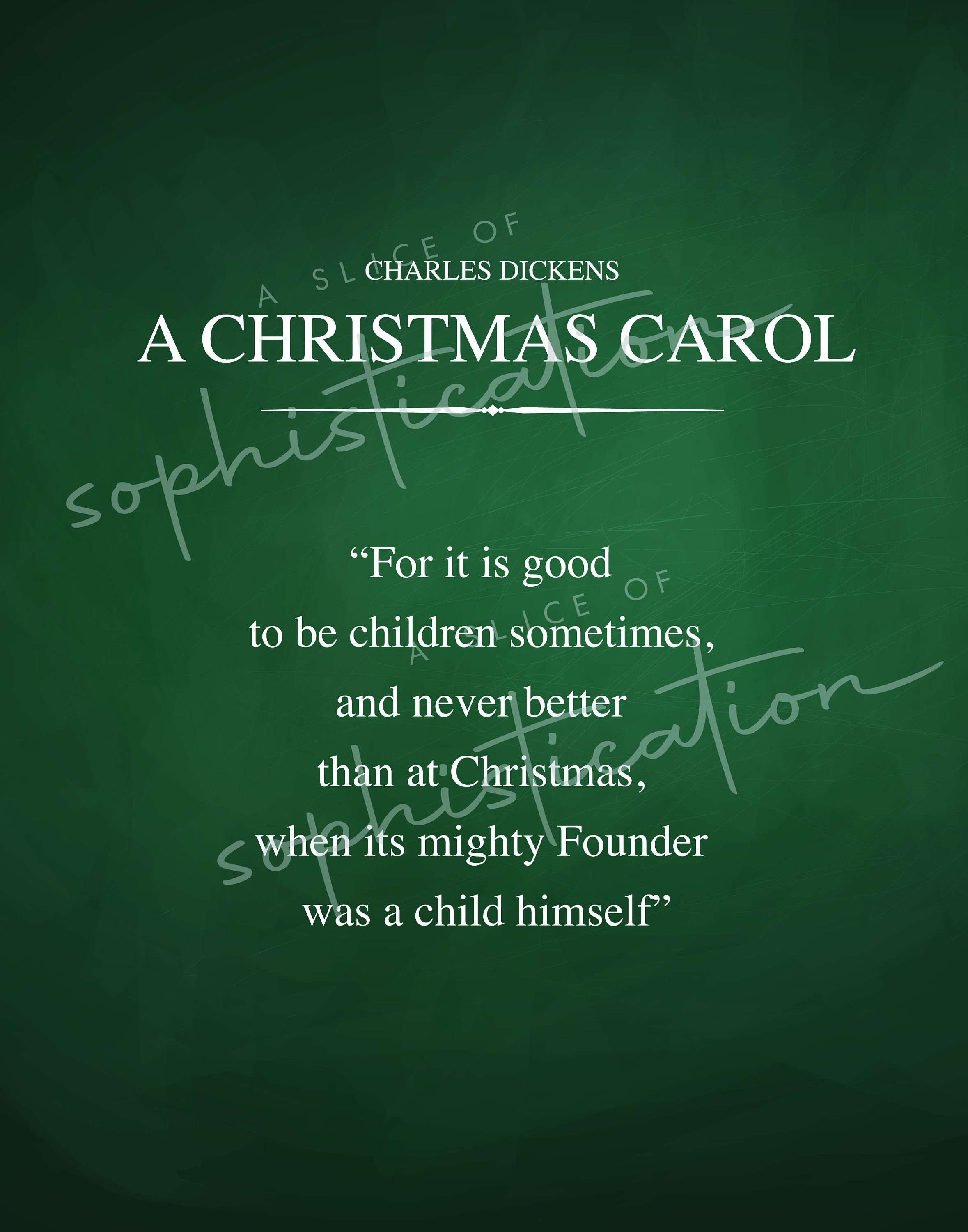 Charles Dickens - A Christmas Carol Quote . Printable Sign | Digital ...