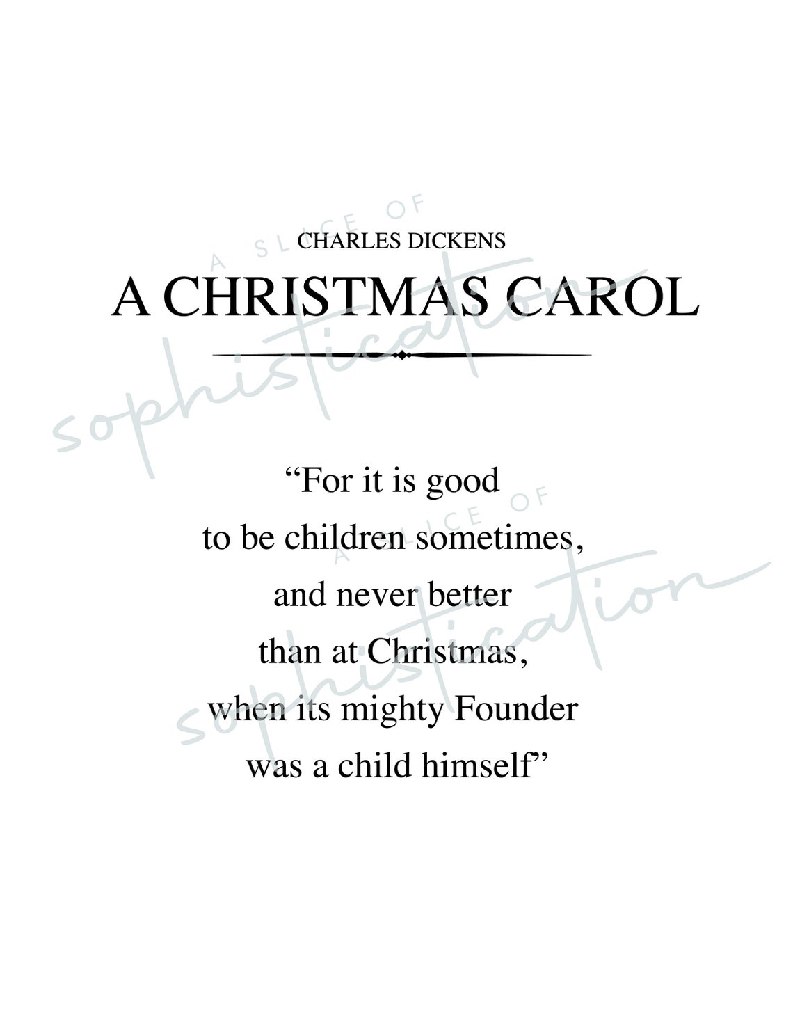 Charles Dickens - A Christmas Carol Quote . Printable Sign | Digital ...