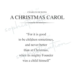 Charles Dickens - A Christmas Carol Quote . Printable Sign | Digital ...