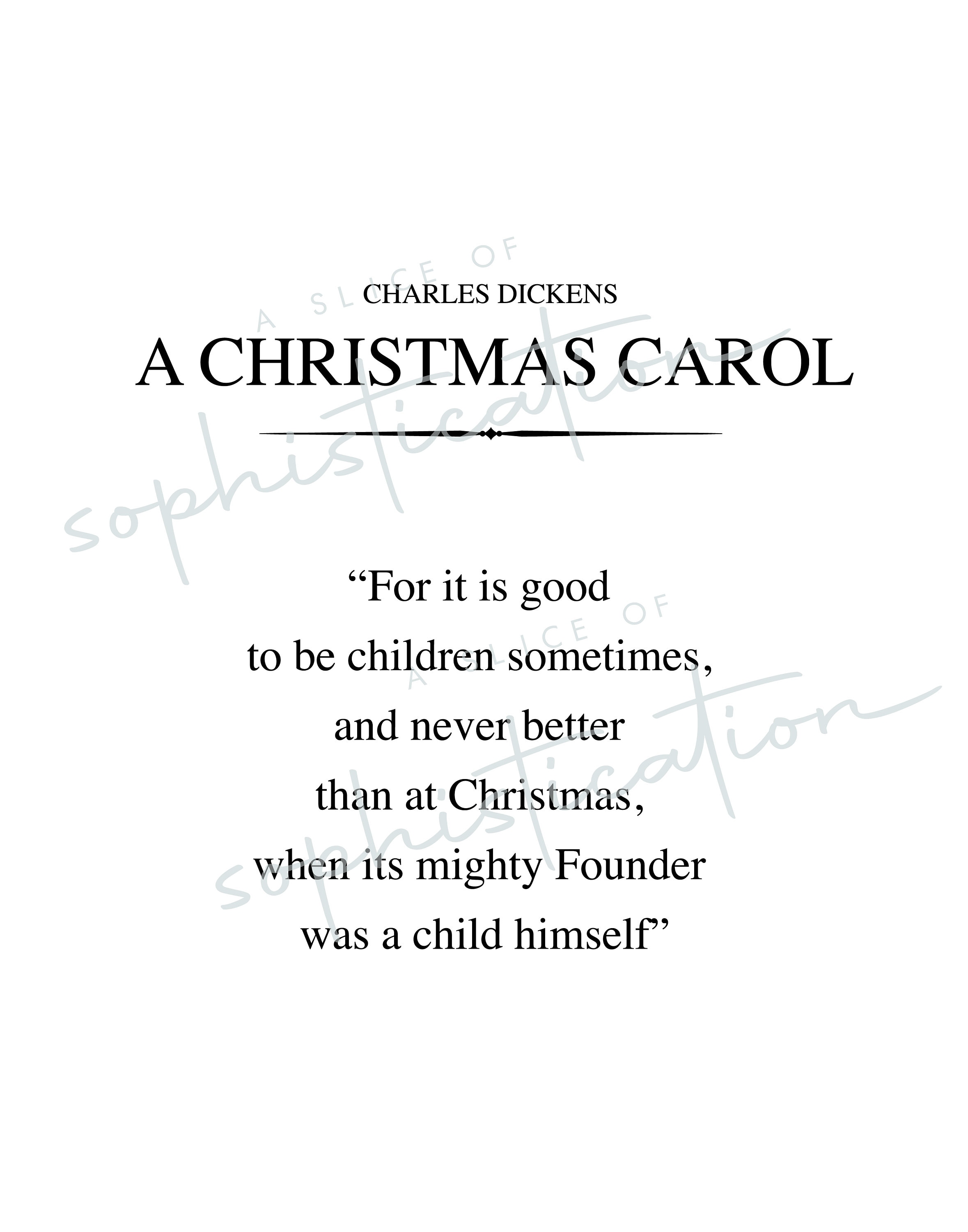 Charles Dickens - A Christmas Carol Quote . Printable Sign | Digital ...