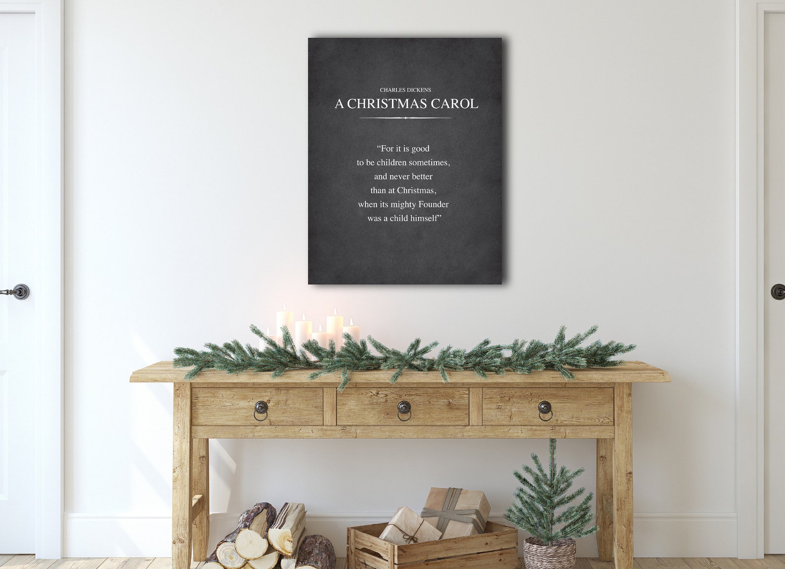 Charles Dickens - A Christmas Carol Quote . Printable Sign | Digital ...