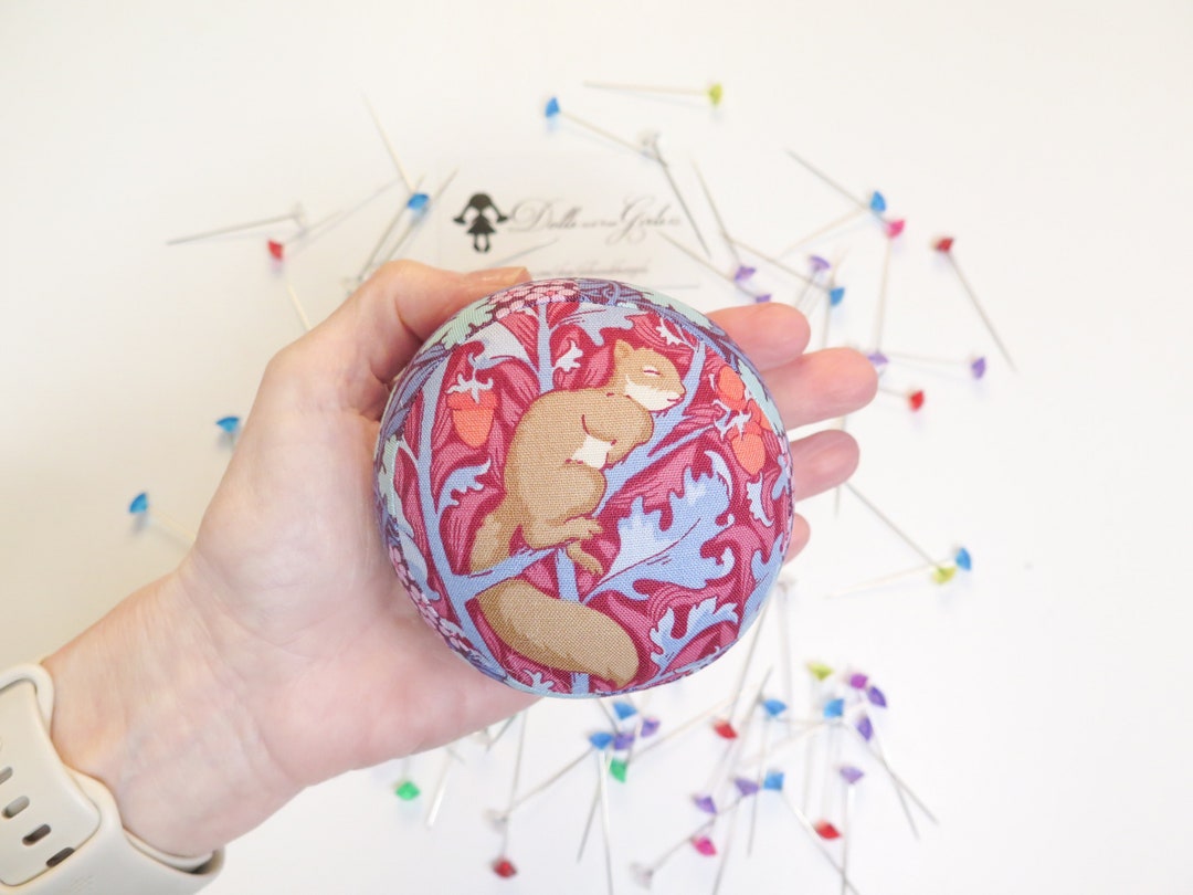 Mini Size Sleeping Squirrel Pincushion BURGUNDY Tilda Hibernation ...