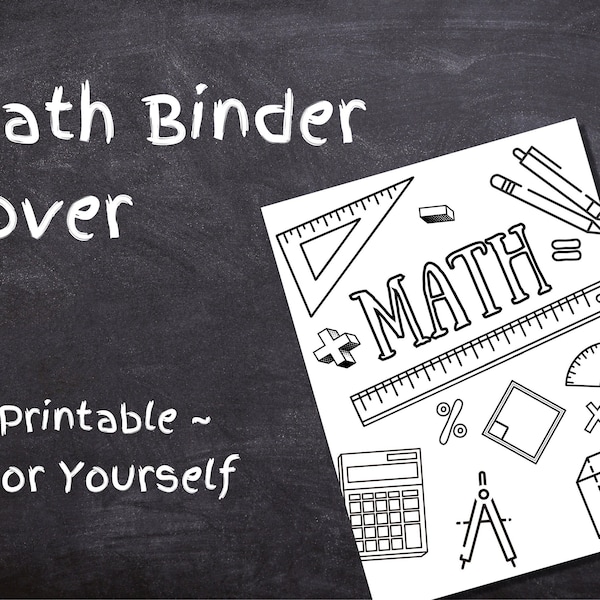 Math Binder Covers - Etsy