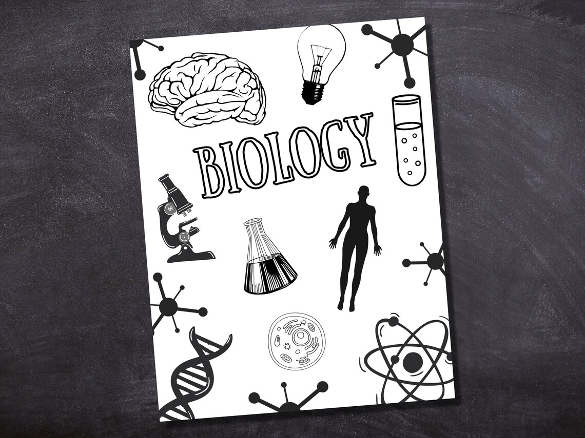 BIOLOGY Binder Cover Printable / Letter Size / School Binder Cover ...