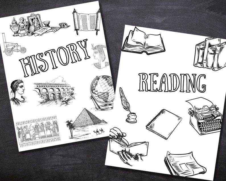 School Subjects Binder Cover Printable / Letter Size / Teacher Binder ...