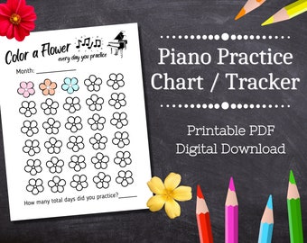 Printable Piano Practice Tracker - Etsy
