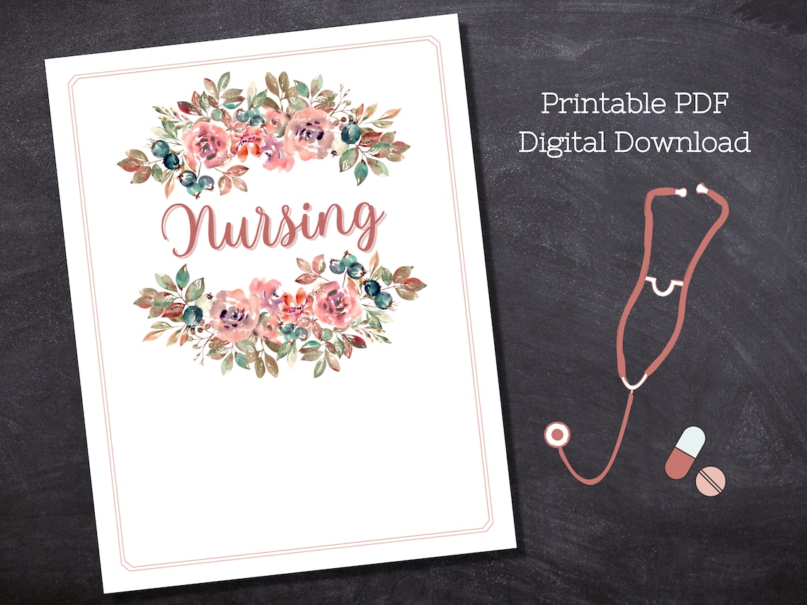 Nursing Binder Cover Printable / Letter Size / School Binder | Etsy
