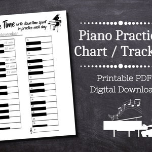 Piano Practice Time Chart Printable / Piano Practice Log - Etsy