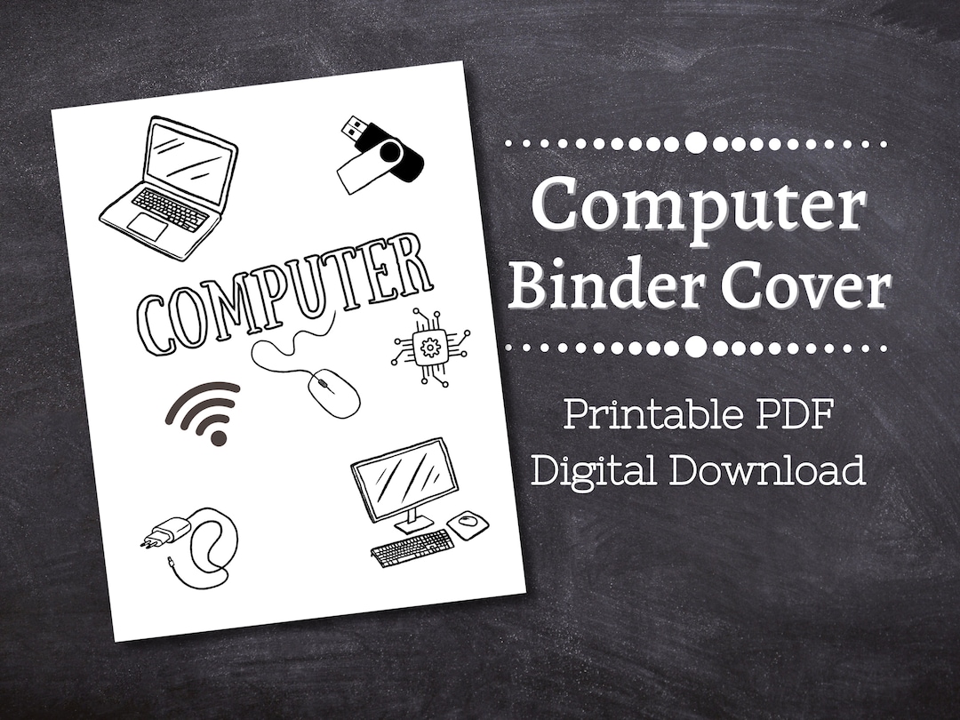COMPUTER Binder Cover Printable / Letter Size / School Binder - Etsy