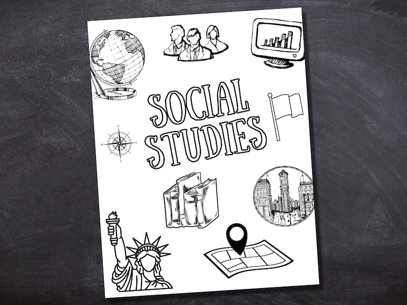 Social Studies Binder Cover Printable / Letter Size / School Binder ...