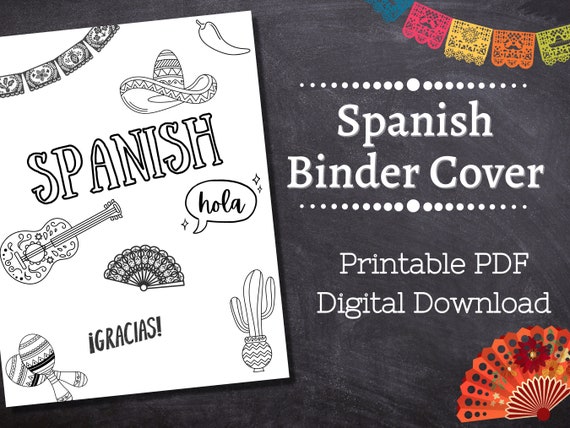 Spanish Binder Cover Printable / Letter Size / School Binder - Etsy