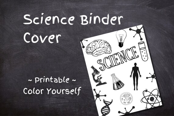 Science Binder Cover Printable / Letter size / School binder | Etsy