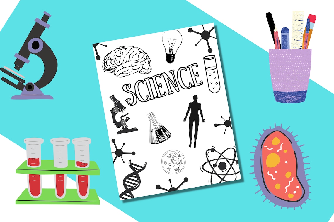 Science Binder Cover Printable / Letter Size / School Binder Cover ...
