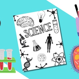Science Binder Cover Printable / Letter Size / School Binder Cover ...
