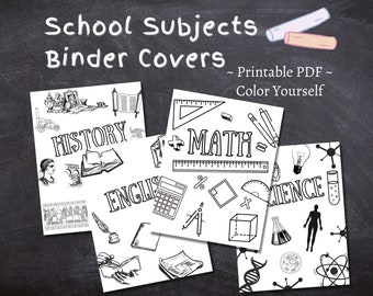 English Binder Cover Printable / Letter Size / School Binder Cover ...