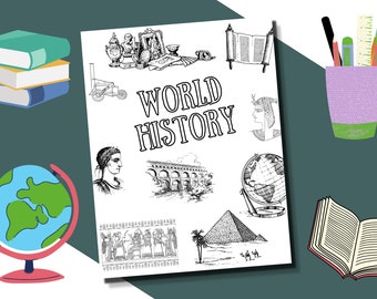World History Binder Cover - Etsy