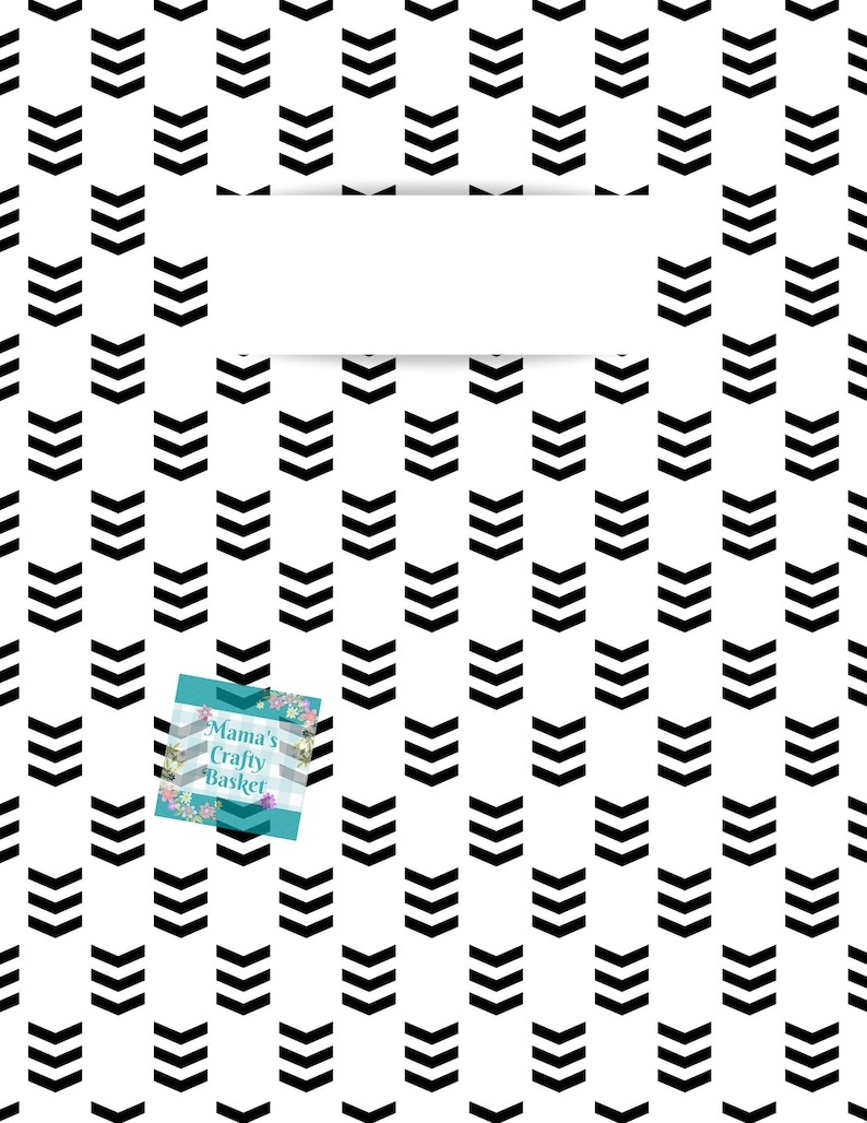 Black and White Binder Cover Printable / Letter Size / School Subject ...