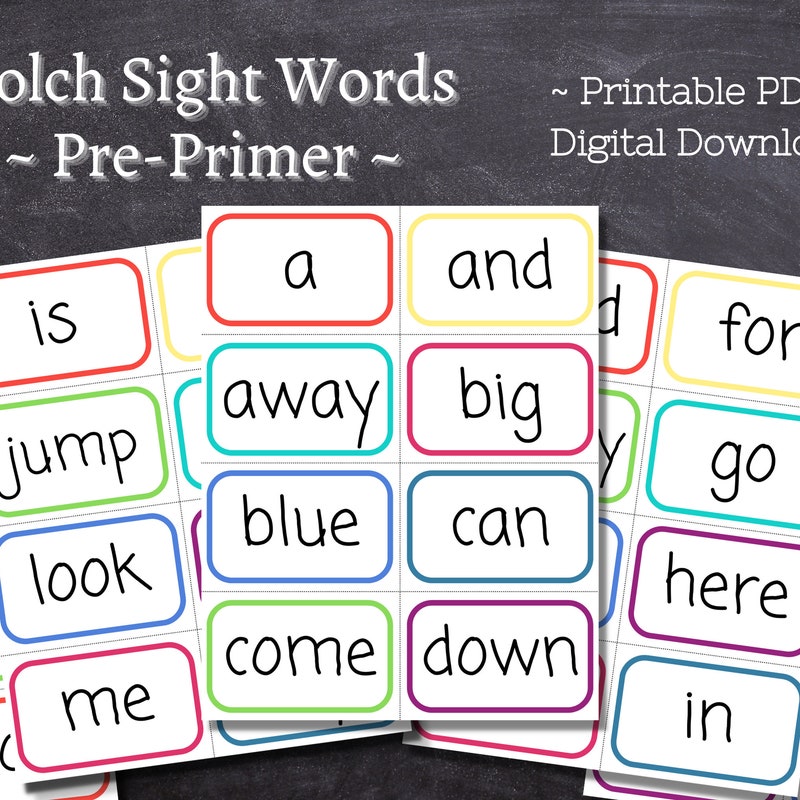 Dolch Sight Words - Etsy