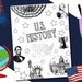 U.S. HISTORY Binder Cover Printable / Letter Size / School Binder Cover ...