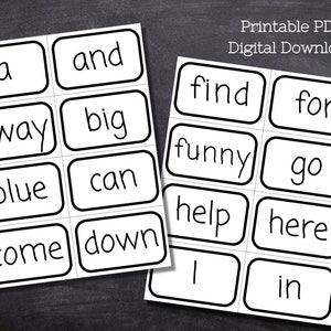 40 Dolch Sight Words Pre-kindergarten Printable / Preschool / Sight ...