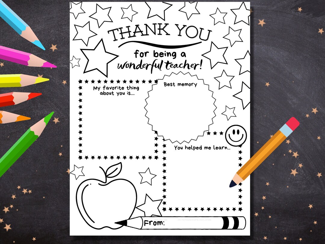 Teacher Thank You / Teacher Appreciation Week Printable / Teacher ...