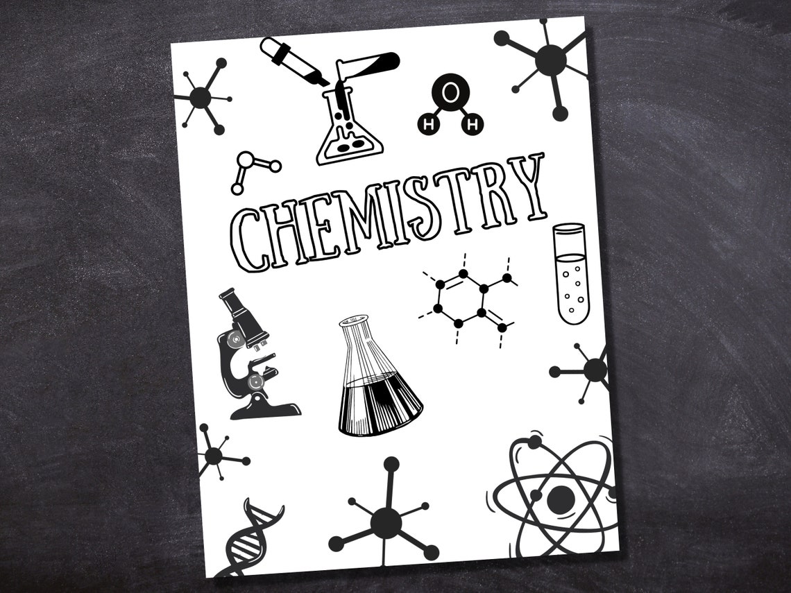 CHEMISTRY Binder Cover Printable / Letter Size / School Binder Cover ...