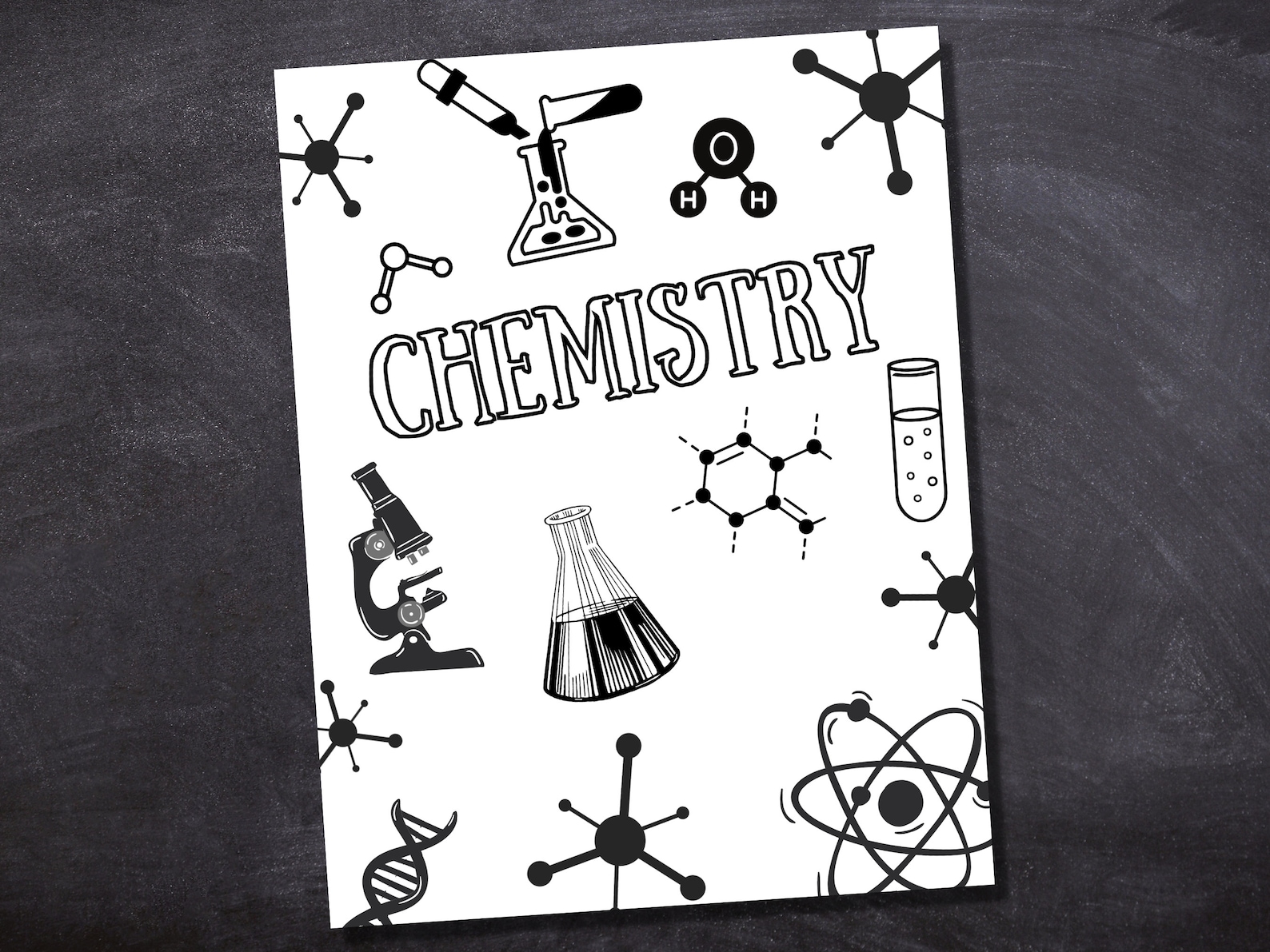 CHEMISTRY Binder Cover Printable / Letter Size / School Binder Cover ...