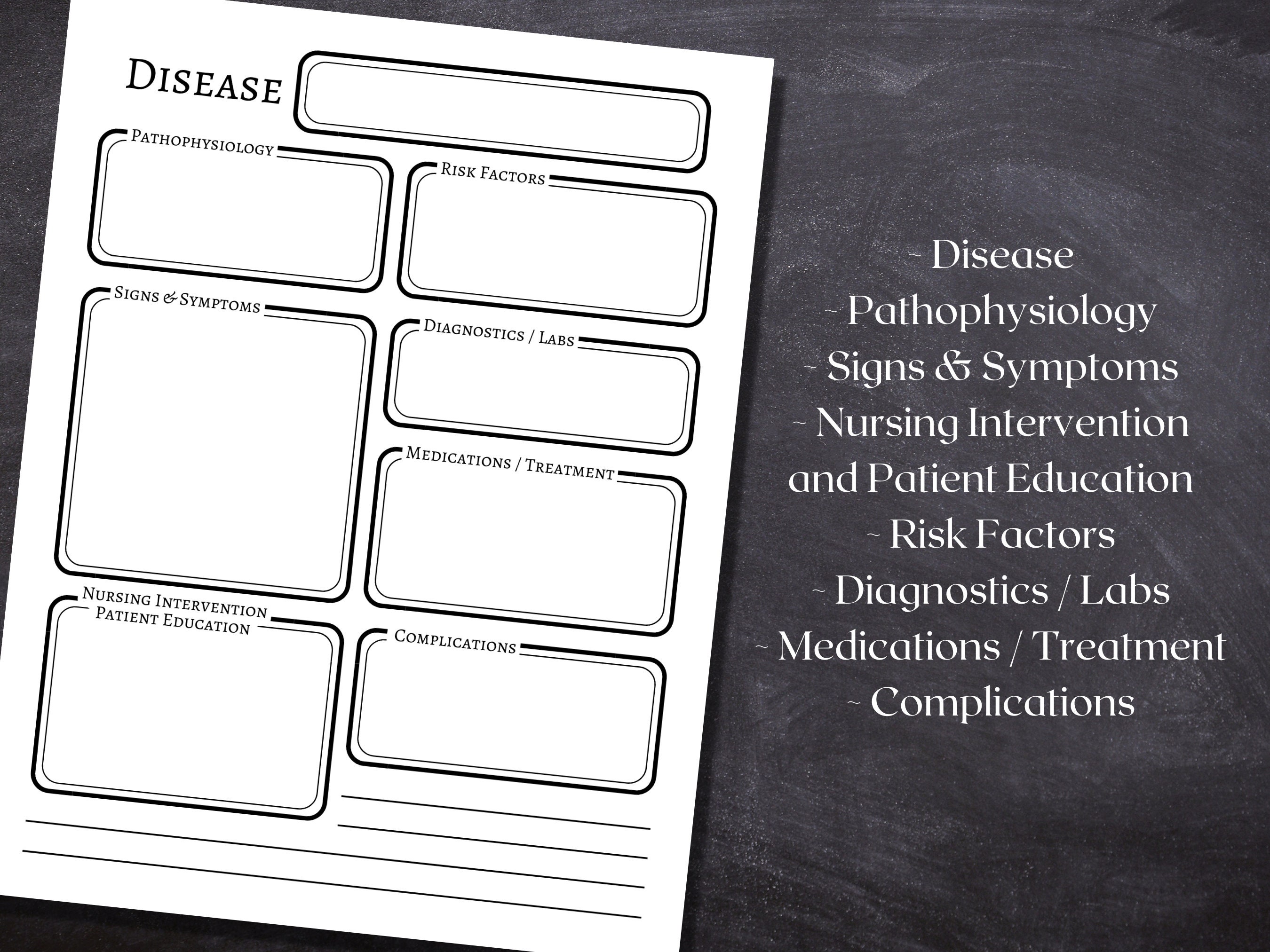 Pharmacology and Pathophysiology Medical Nursing Set Printable / Drug ...