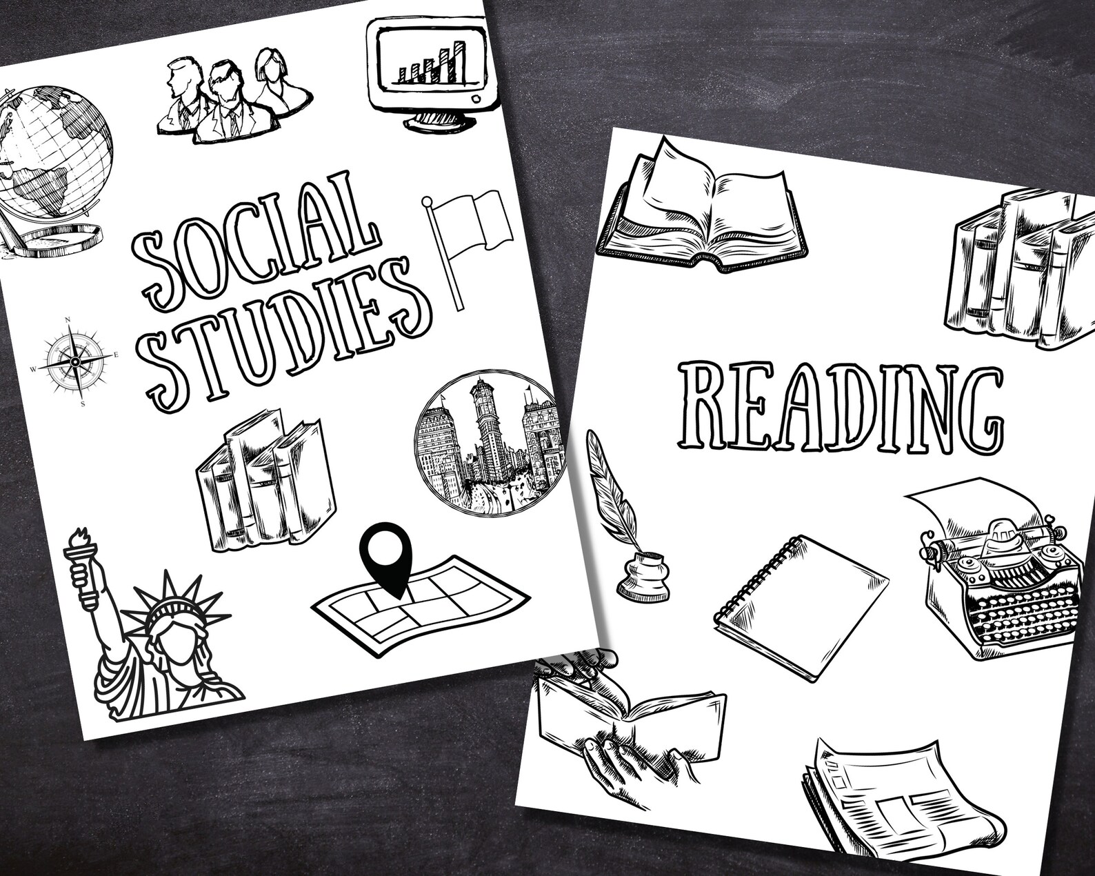 School Subjects Binder Cover Printable / Letter Size / Teacher Binder ...