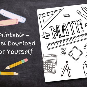 School Subjects Binder Cover Printable / Letter Size / Teacher Binder ...