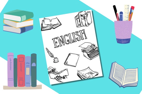 Printable English Binder Cover