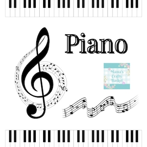 Piano Binder Cover Printable / Letter Size / School Binder Cover ...
