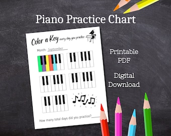 Printable Piano Practice Tracker - Etsy