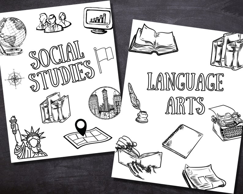 School Subjects Binder Cover Printable / Letter Size / Teacher Binder ...