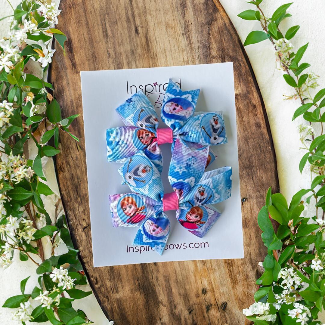 Frozen Hair Bow Set - 2 Included - You Choose Design! - Etsy