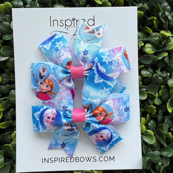 Elsa and Anna Hair Bows - Etsy