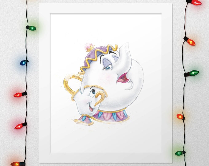 Beauty and the Beast Printable Lumiere Mrs. Potts Chip Cogsworth ...