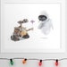 WALL-E PRINT, Wall-e and Eve Print, Wall-e Eve Poster, Walle Nursery ...