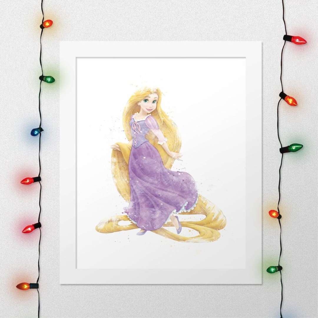 RAPUNZEL PRINT, Princess Rapunzel Print, Tangled Print, Rapunzel Wall ...