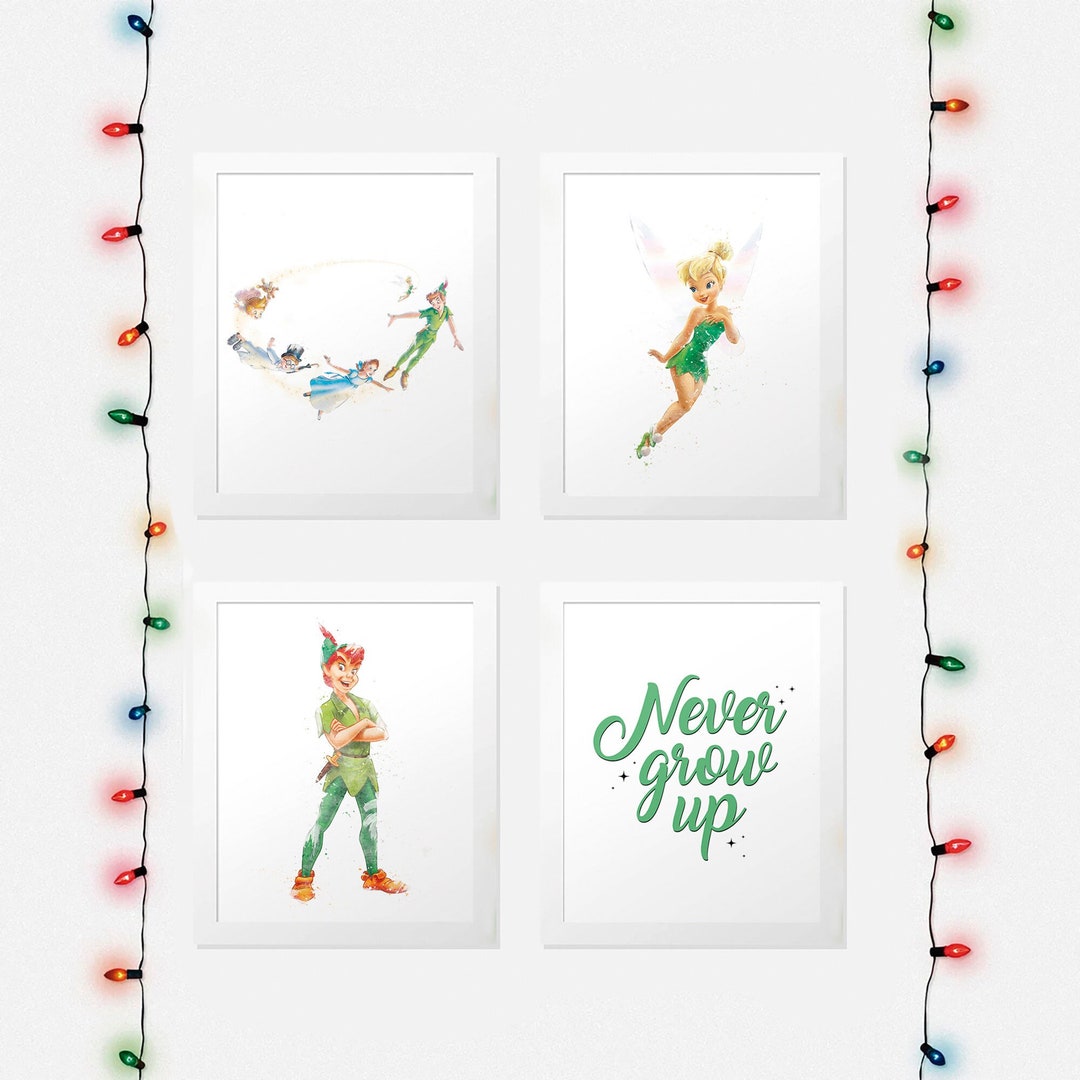 PETER PAN SET, Peter Pan Print, Peter Pan Watercolor, Peter Wendy ...