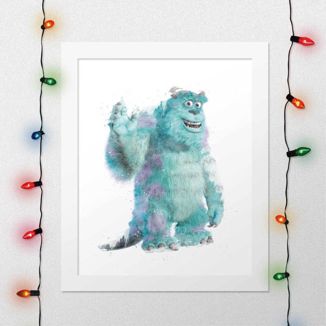 SULLEY PRINT, Monsters Inc Art, Sulley Sullivan, Poster, Watercolor ...