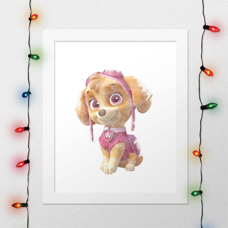 Paw Patrol Skye Skye Print Paw Patrol Paw Patrol Print Etsy
