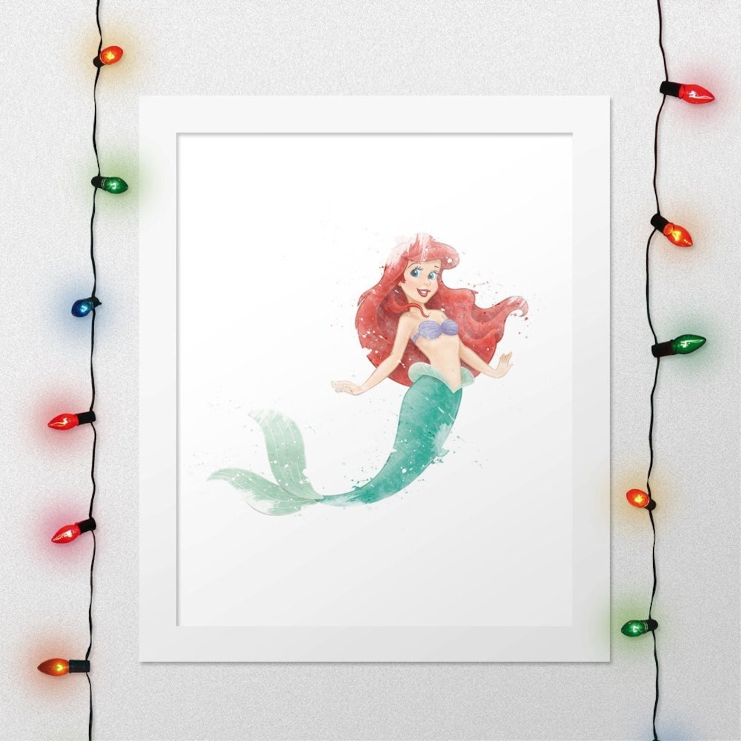 LITTLE MERMAID PRINT, Little Mermaid Nursery, Little Mermaid Wall Art ...