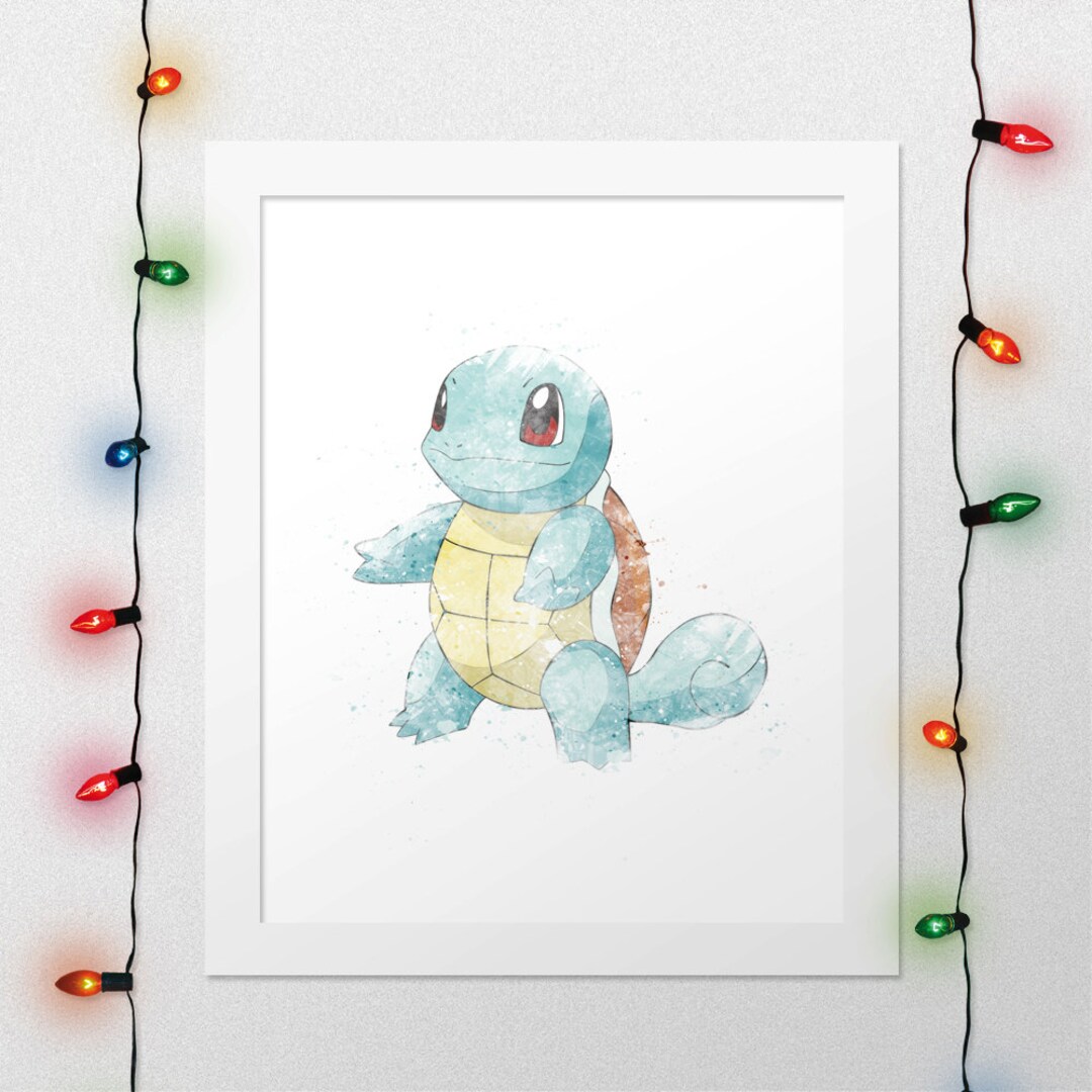 SQUIRTLE PRINT, Squirtle Poster, Pokemon, Pokemon Print, Pokemon Wall ...