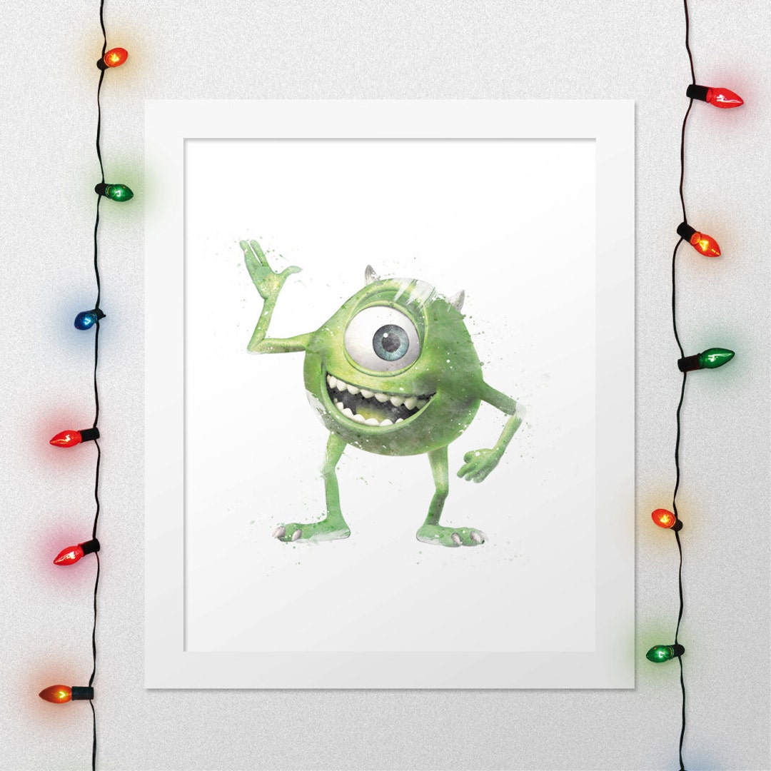 MIKE WAZOWSKI, Mike Wazowski Print, Monsters Inc, Mike Sulley, Mike ...